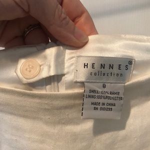 H&M | Skirts | Hennes Collection From Hm White Linen Lined Skirt | Poshmark